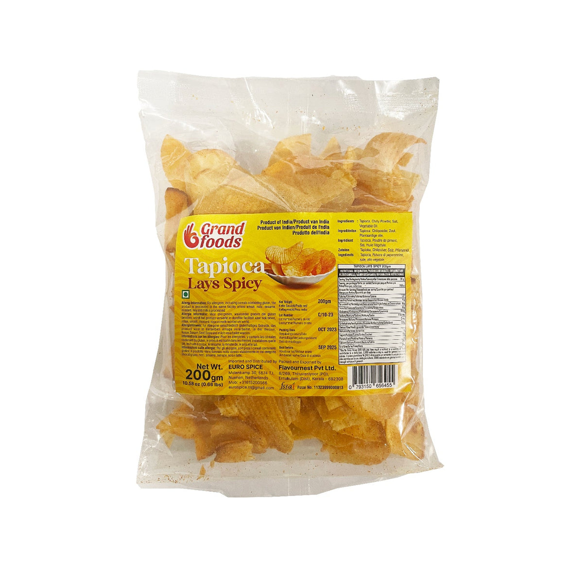 Grand foods Tapioca Chips Spicy - Lays cut